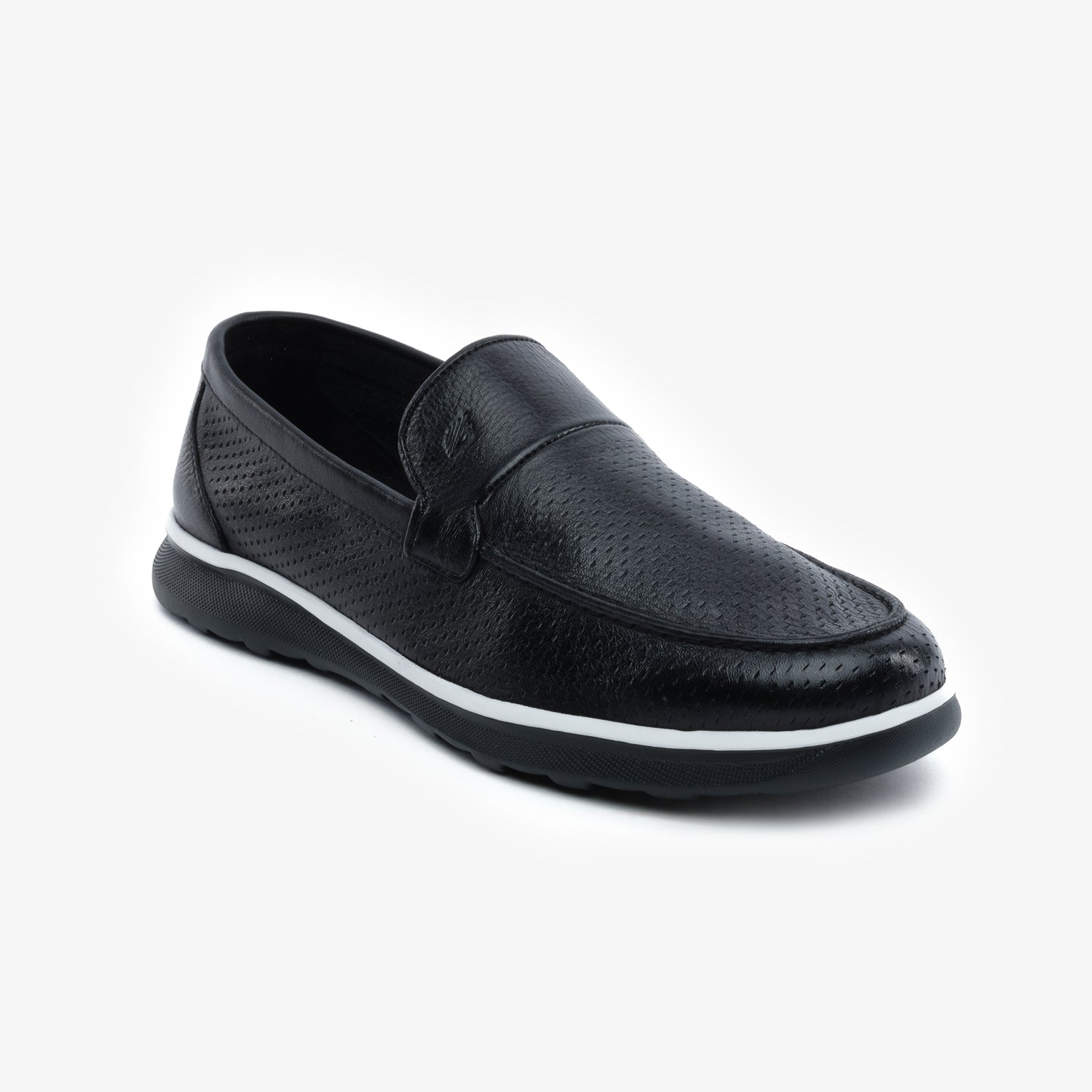 5Y1FA64694 Men's Black Genuine Leather Loafer Shoes – Greyder