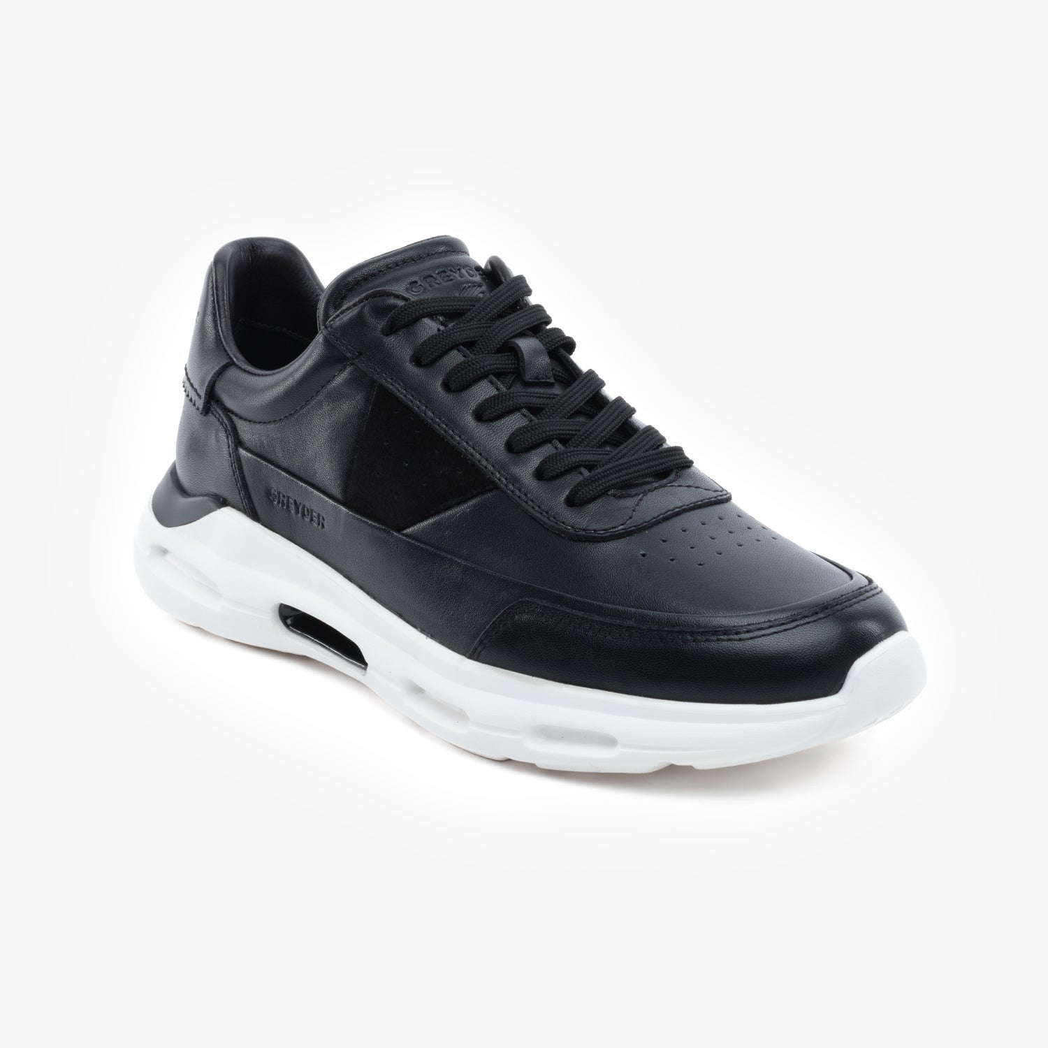 5Y1SA18401 Men's Black Genuine Leather Sports Shoes – Greyder