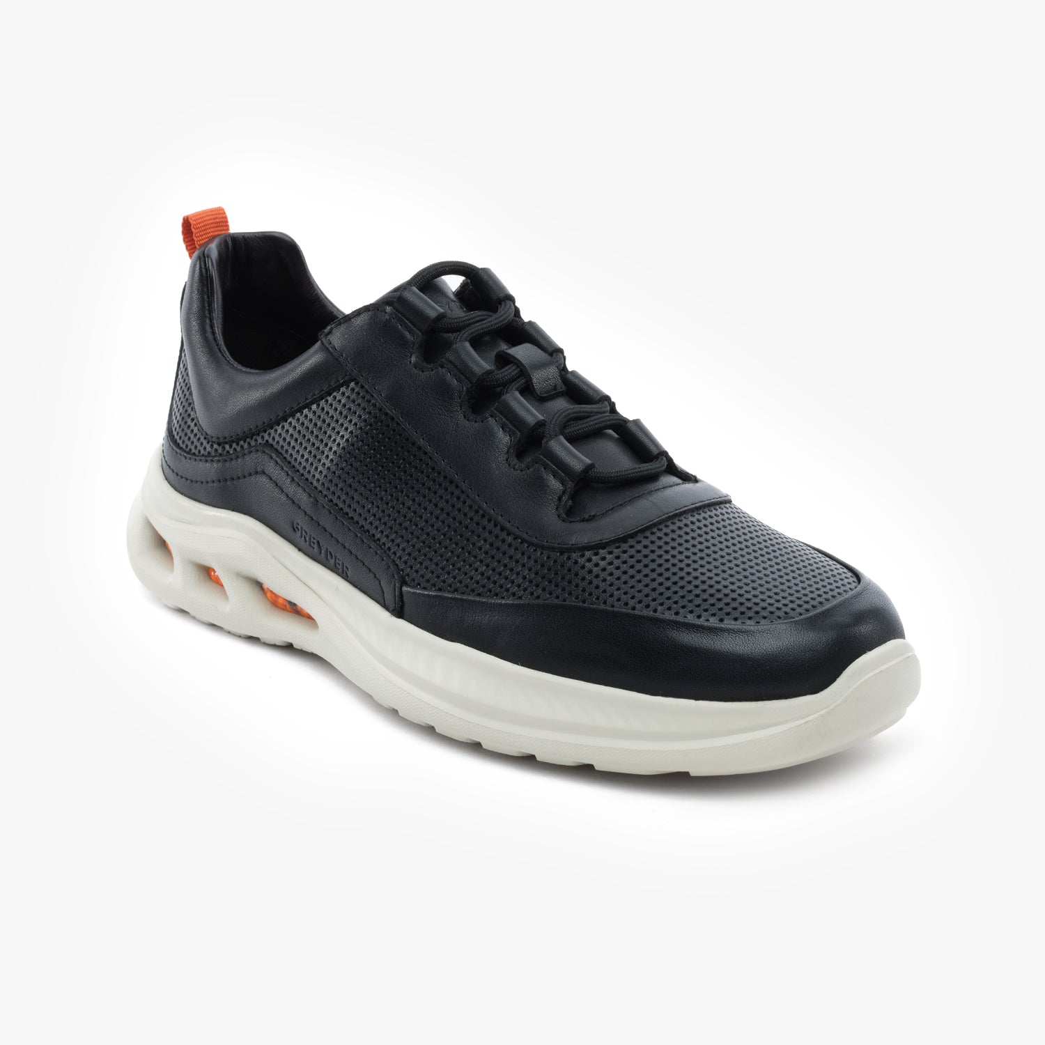 5Y1SA18411 Men's Black Genuine Leather Sports Shoes – Greyder